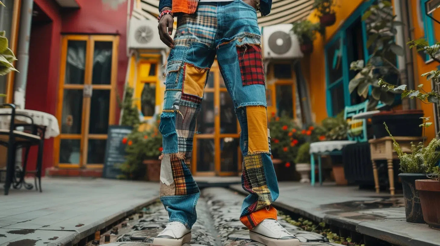 Men's Patchwork Jeans: A Guide to Unique Style & Sustainability ...