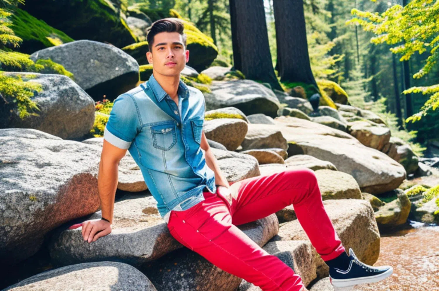 Spring-Summer Wardrobe with Men's Red Jeans – Jeans4you.shop